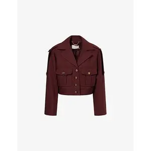 Zimmermann Luna Wool Cargo Jacket - Mahogany