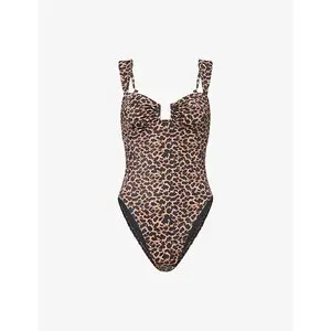 AWAY THAT DAY Cannes Balconette High-leg Swimsuit - Leopard Print