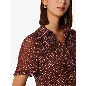 Whistles Polka-dot Short-sleeve Woven Shirt
