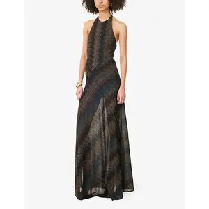 Missoni Snake-pattern Halterneck Gown