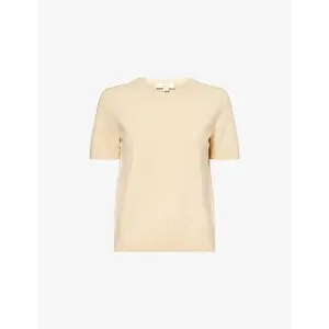 Vince Crew Relaxed Wool-blend Knitted T-shirt - Chamomile