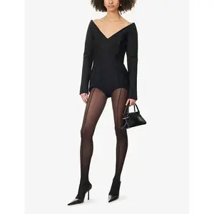 MUGLER Bonded Wool-blend Body