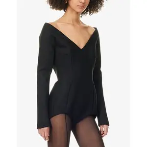 MUGLER Bonded Wool-blend Body