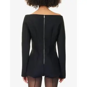 MUGLER Bonded Wool-blend Body