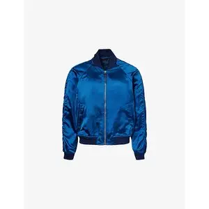 TOM FORD Structured Silk Bomber Jacket - Petrol Blue