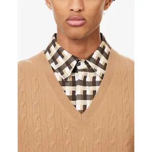 TOM FORD Cable-knit V-neck Wool Neck