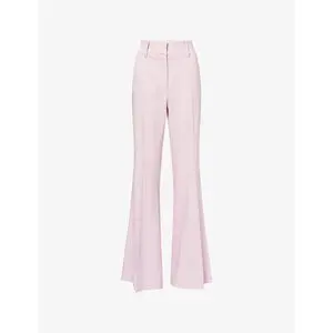 Gabriela Hearst Rhein Flared Wool Trousers - Blush
