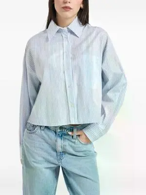 Max Mara Eden Striped Pocket Shirt - Blue