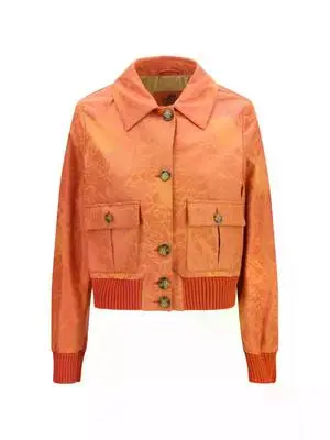 VALSTAR Button Flap Pocket Blazer - Orange