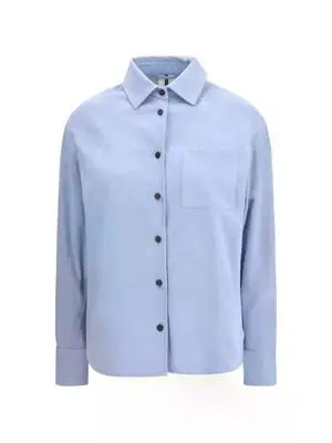 SWORD 6644 Buttoned Pocket Suede Shirt - Blue