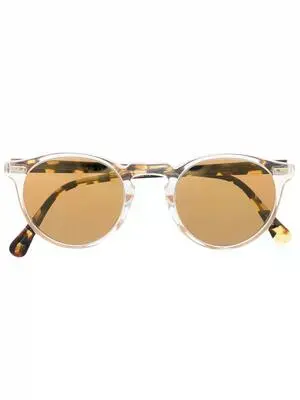 Oliver Spencer Gregory Round-frame Sunglasses - Yellow