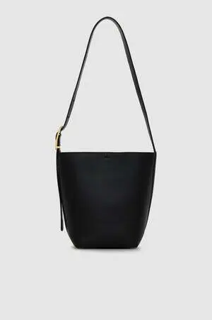 ANINE BING Elly Medium Bucket Bag Grained Leather