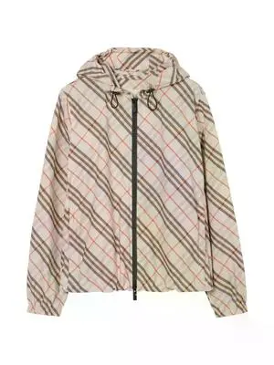 Burberry Check Salcombe Hooded Jacket - Neutrals