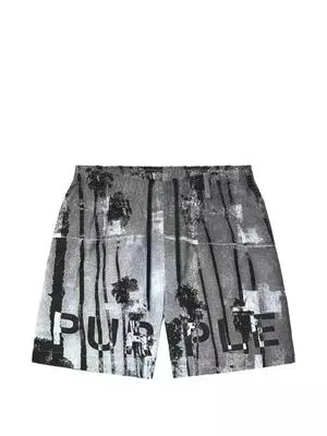 PURPLE BRAND Printed Swim Shorts - Grey
