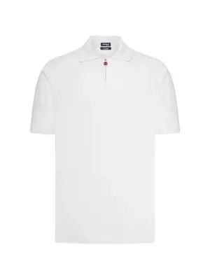 Kiton Zip Cotton Polo Shirt - White