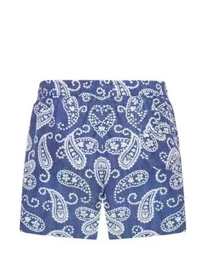 Kiton Paisley Drawstring Swim Shorts