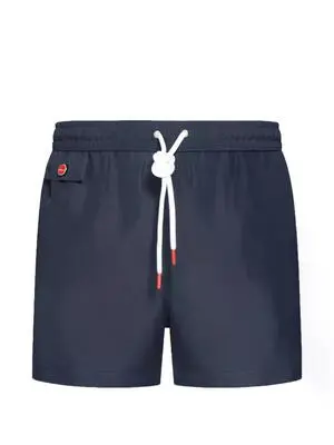 Kiton Drawstring Swim Shorts - Blue