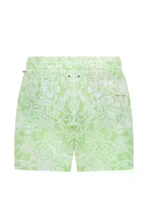 Kiton Floral Swim Shorts - Green