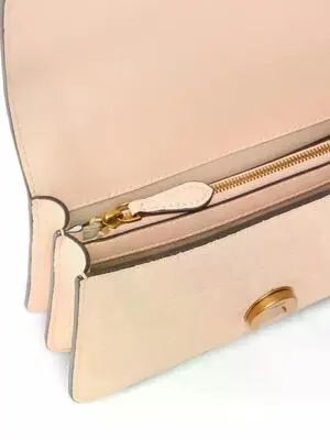 Pinko Crocodile-effect Bird Chain Crossbody Bag