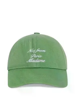 Drole De Monsieur Slogan Calligraphy-embroidery Cap - Green