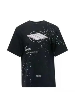 ORDINARY COUTURE CODE Third Dimension Splatter T-shirt - Black