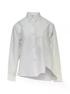 ORDINARY COUTURE CODE Oblique Flow Shirt - White