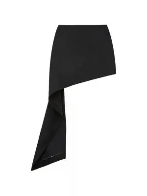 Loewe Asymmetric Draped Mini Skirt - Black