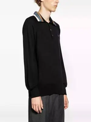 Marni Suede Collar Polo Shirt