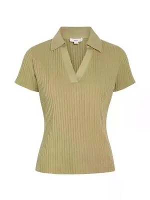Vince Ribbed V-neck Top