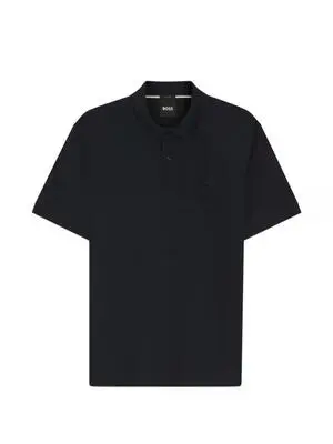 BOSS Cotton-piqué Polo Shirt With Double B Monogram - Blue