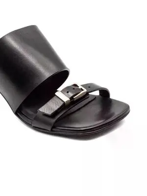 Elena Iachi Buckle Detail Leather Sandals