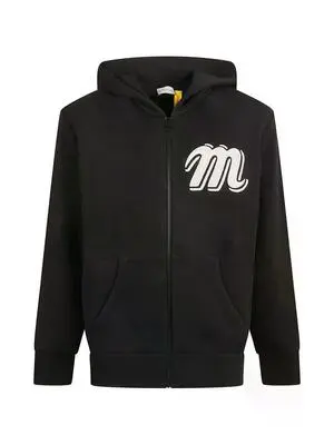 Moncler X Mercedes-benz Appliqué Zip Hoodie - Black