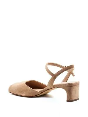 Elena Iachi Suede Ankle-strap Sandals - Neutrals