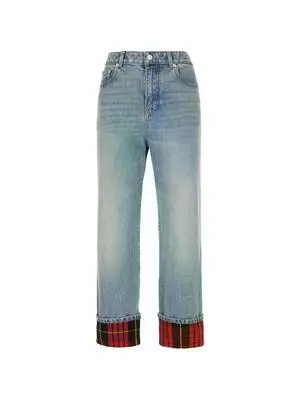 Alexander McQueen Wash Cuff Jeans - Blue