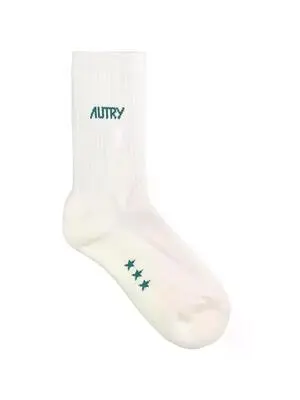 AUTRY Logo-embroidered Ribbed Socks
