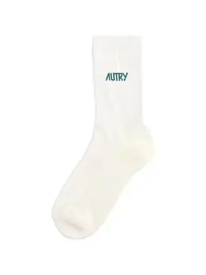 AUTRY Logo-embroidered Ribbed Socks