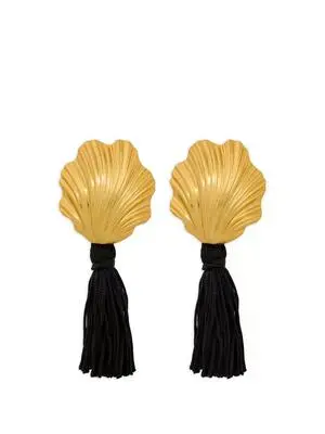 JULIETTA Coquille Tassel Earrings - Gold
