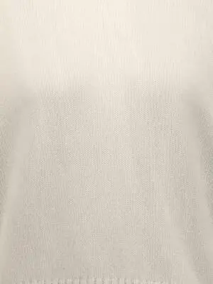ALLUDE Short-sleeve Cashmere Sweater