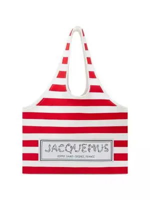 Jacquemus Marcel Striped Tote Bag - Red