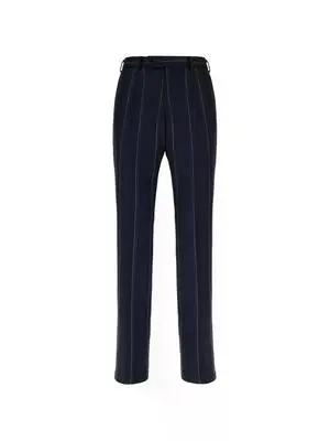 GABRIELE PASINI Pinstripe Tailored Trousers - Blue