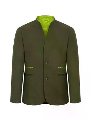 Shanghai Tang Contrast-binding Wool Blazer