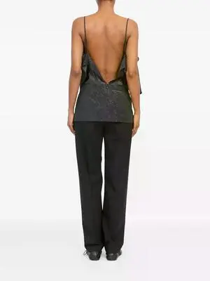 MAISON MARGIELA Ruffled Open Back Top