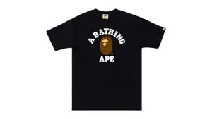 A BATHING APE College 1i80110001 Tee Shirt - Black