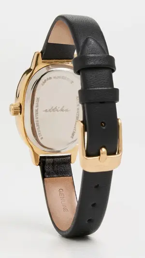Ettika Timeless Texture Leather Watch