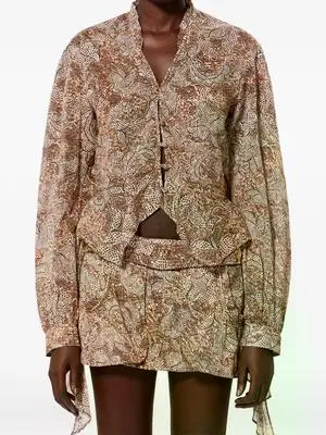 Isabel Marant Étoile Celeny Floral-pattern Blouse - Neutrals