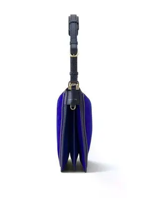 LANVIN Panelled Suede Shoulder Bag - Blue