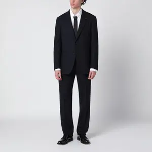 LARDINI Pinstripe Wool Single-breasted Suit - Blue