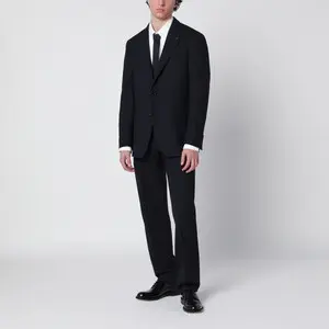 LARDINI Pinstripe Wool Single-breasted Suit