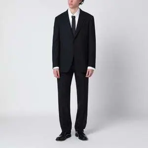 LARDINI Pinstripe Wool Single-breasted Suit - Blue