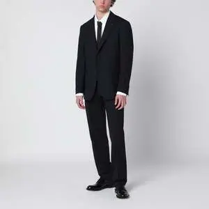LARDINI Pinstripe Wool Single-breasted Suit - Blue